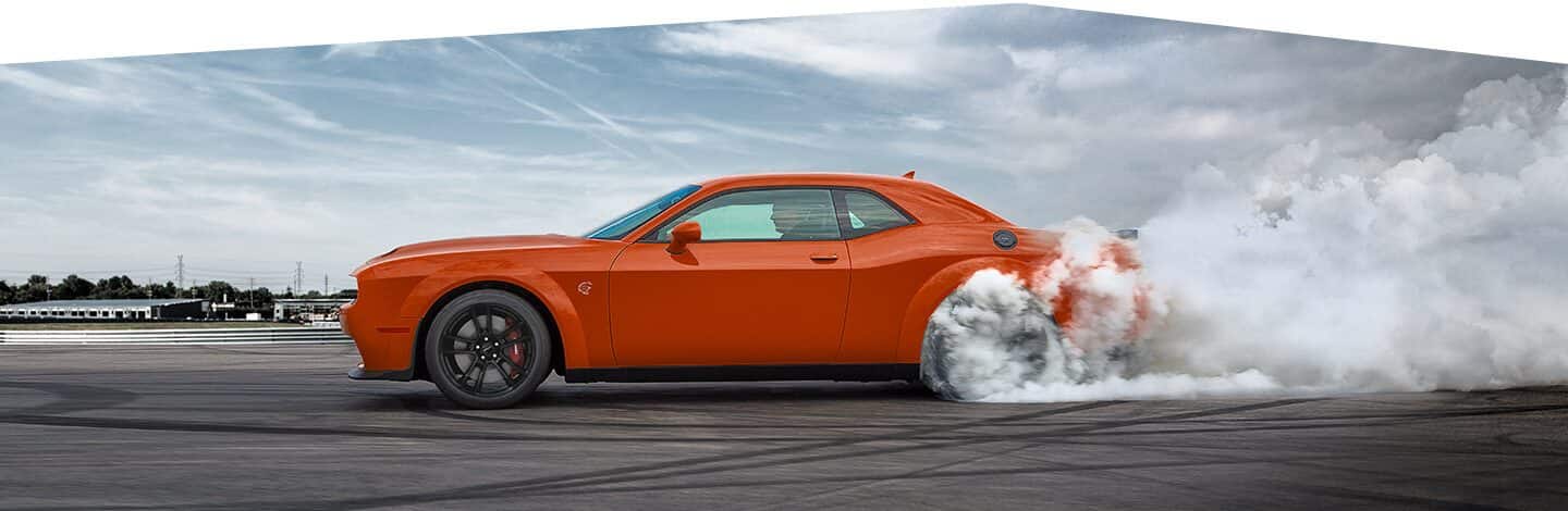 orange dodge challenger hellcat